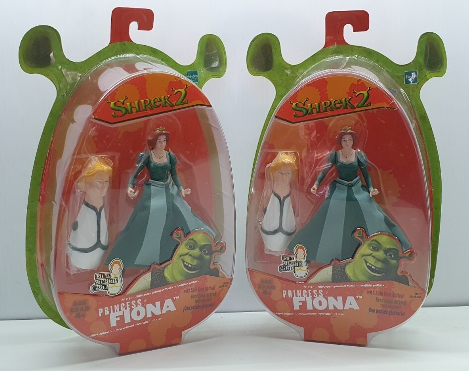 Shrek 2 Princess Fiona Spin Kick 2004 NIB 5" Figure Pinching Bag Prince ...