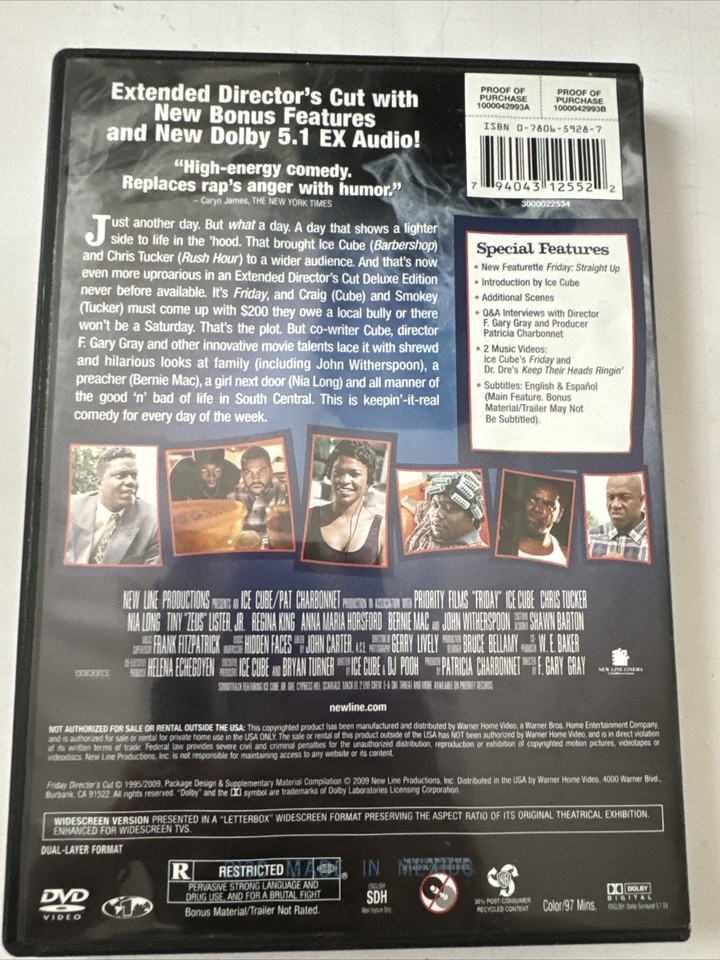 Friday (Director's Cut) - DVD - GOOD 794043125522 | eBay
