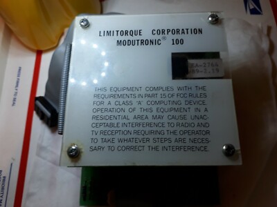 LIMITORQUE MODUTRONIC 100 MODULATING POSITION CONTROLLER D517368 | eBay