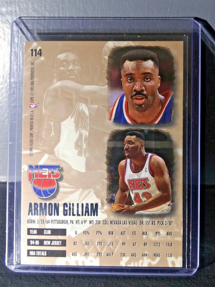 1995-96 Armon Gilliam Fleer Ultra Gold Medallion #114 Basketball Card ...