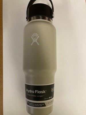 Hydro Flask 32 oz Wide Mouth Travel Bottle Flex Straw Cap Oat | eBay