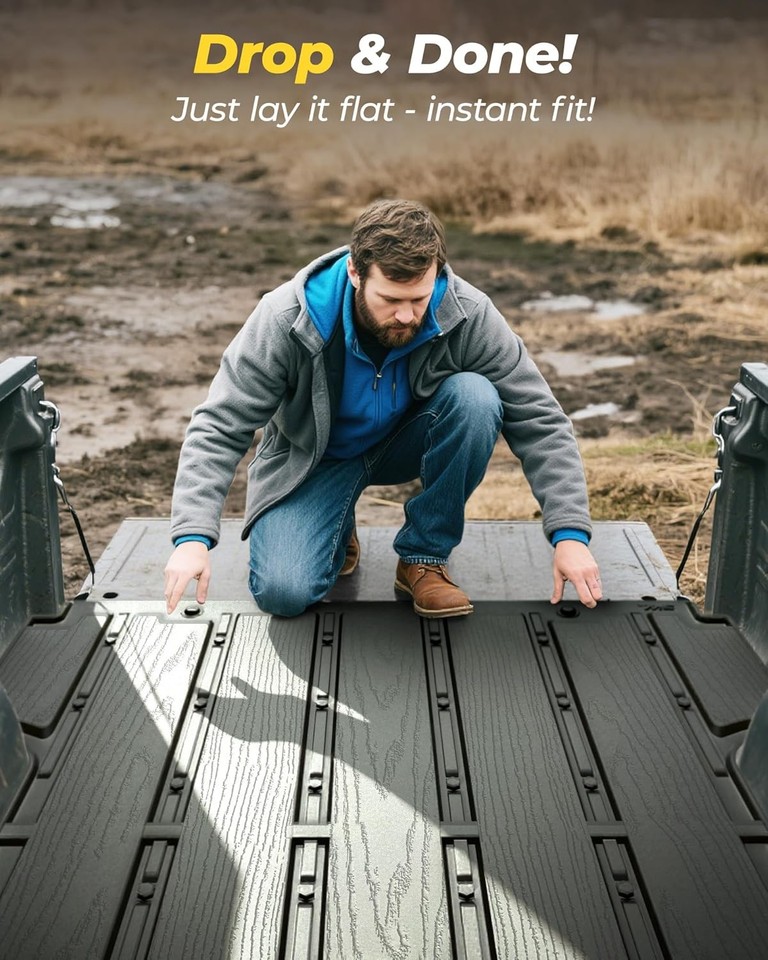 3W Cargo Bed Mat For 5.5' Bed Fit 2015-2025 Ford F-150 Protector Liner ...
