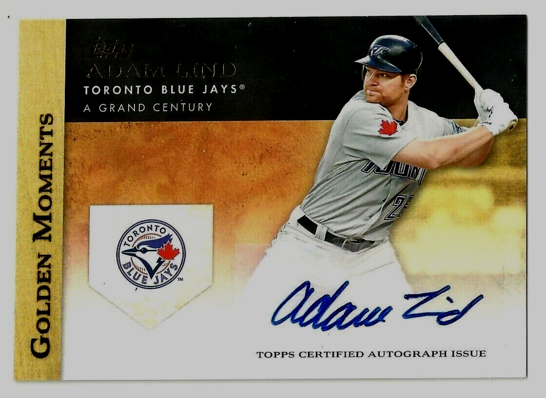 Adam Lind 2012 Topps Golden Moments Blue Jays Auto Autograph #GMA-AL ...