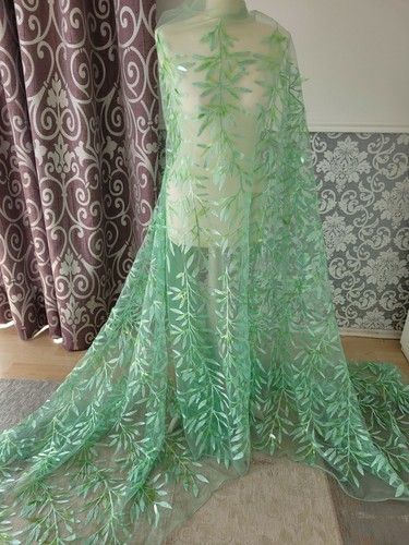 Spitzenstoff in Grün, Spitze Stoff Meterware, Lace Embroidery, 3 D ...