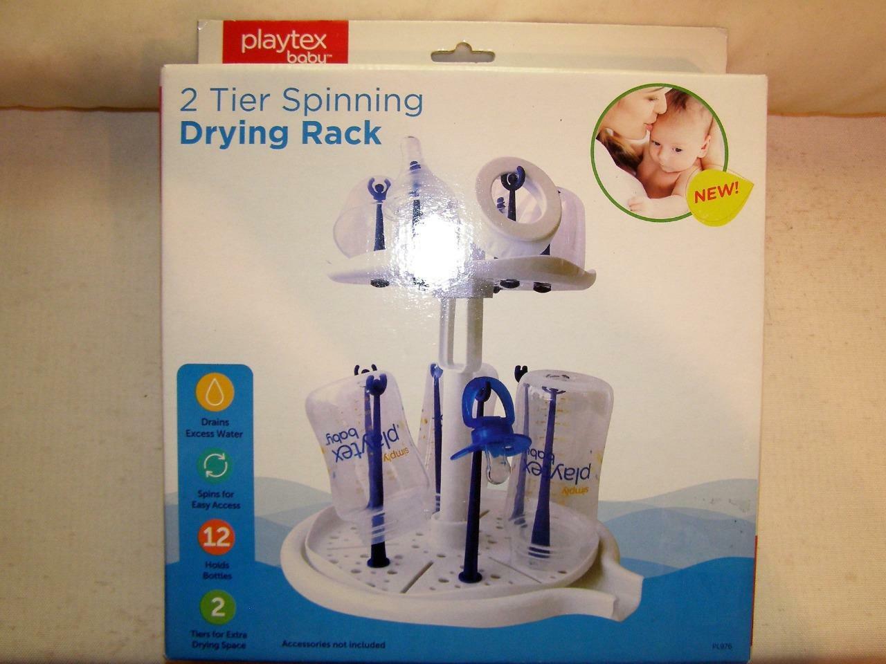 Playtex Baby 2 Tier Spinning Drying Rack Hold Up To 12 Bottles Brand ...