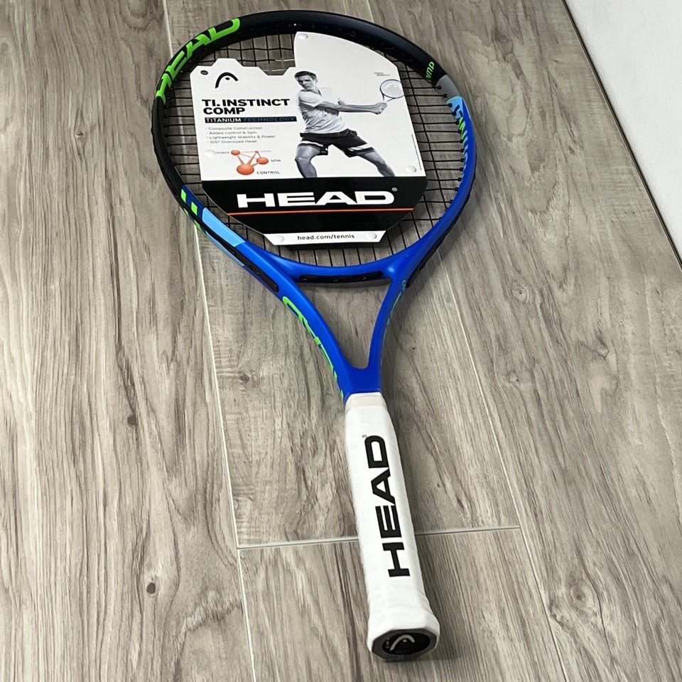 HEAD Tennis Racket - TI. INSTINCT COMP - Pre-Strung Blue/Black/Green ...
