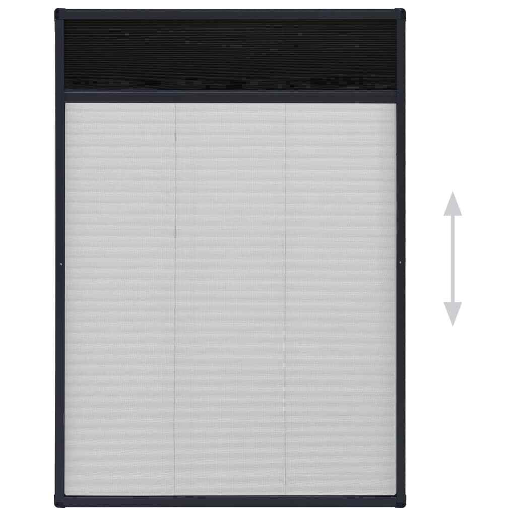 Plisse Insect Screen for Windows Aluminium Anthracite 80x120 cm | eBay