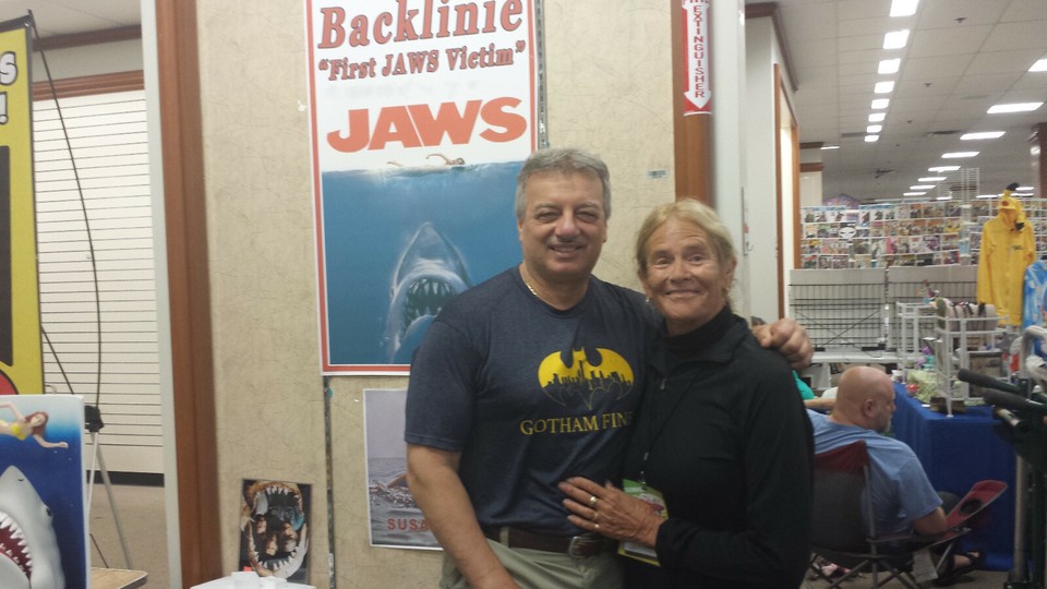 JAWS 1st Victim autographed color card the late Susan Backlinie signed ...