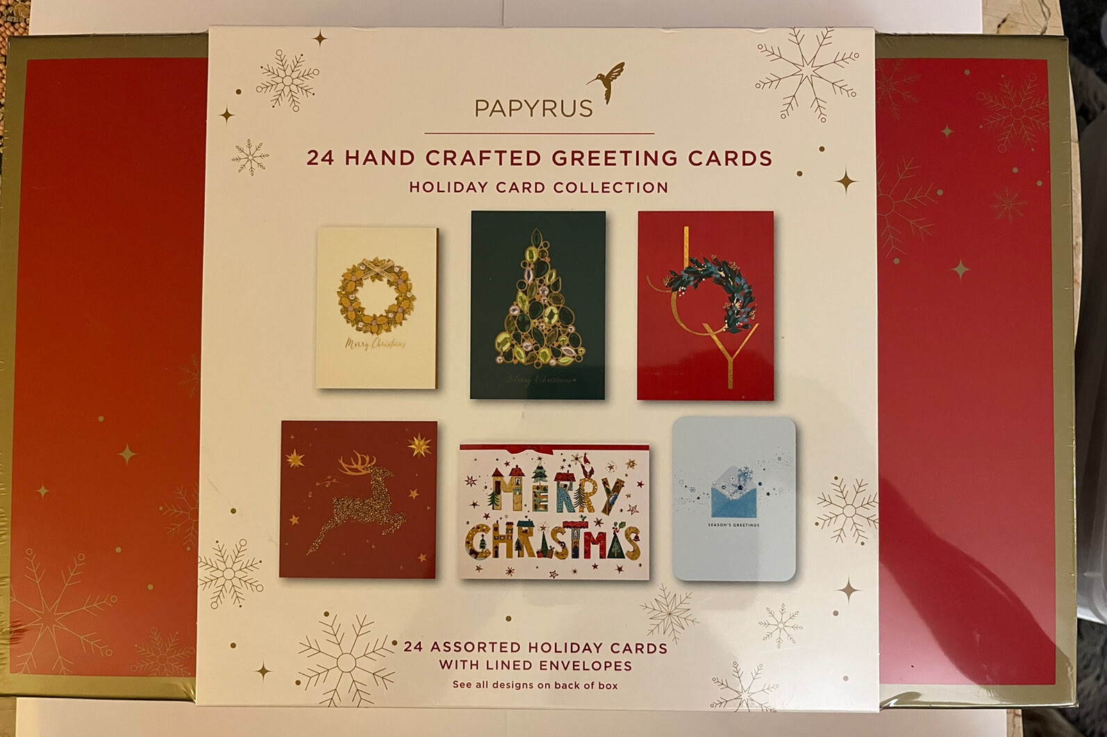 Papyrus Hand-Crafted Holiday Card Collection with Keepsake Box - Set of ...