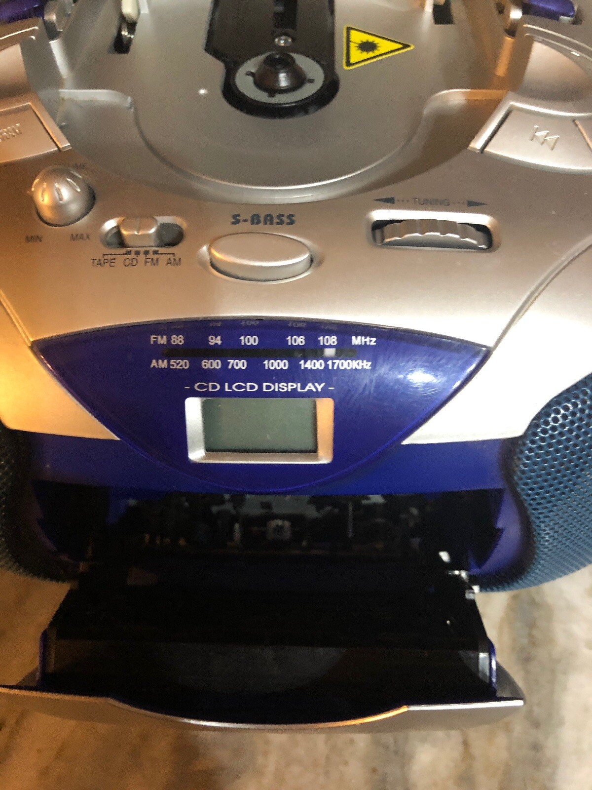 KOSS Model PC39 AM FM Stereo Radio CD Cass Boombox-TESTED-RARE VINTAGE ...
