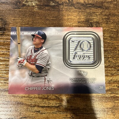 Chipper Jones Topps 70th Anniversary Commemorative Patch Card | eBay