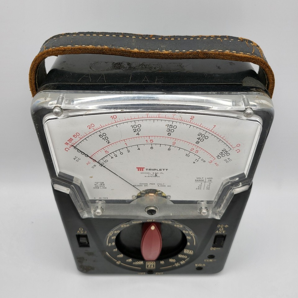 Vintage Triplett Model 630-PL Volt Ohm Meter Portable No Leads Not ...