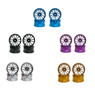Aluminum metal 12 Spoke Wheel Rims 52*26mm 4P For RC Car 1/10 On-Road ...