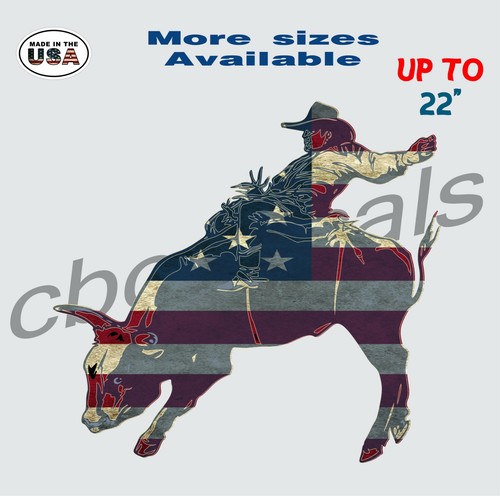 American cowboy Decal Sticker Rodeo Car & Truck Window Decals Bull ...