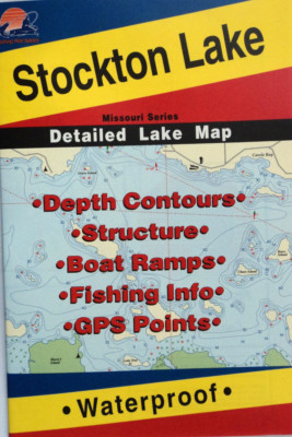 Stockton Lake Detailed Fishing Map, GPS Points, Waterproof #L162 | eBay