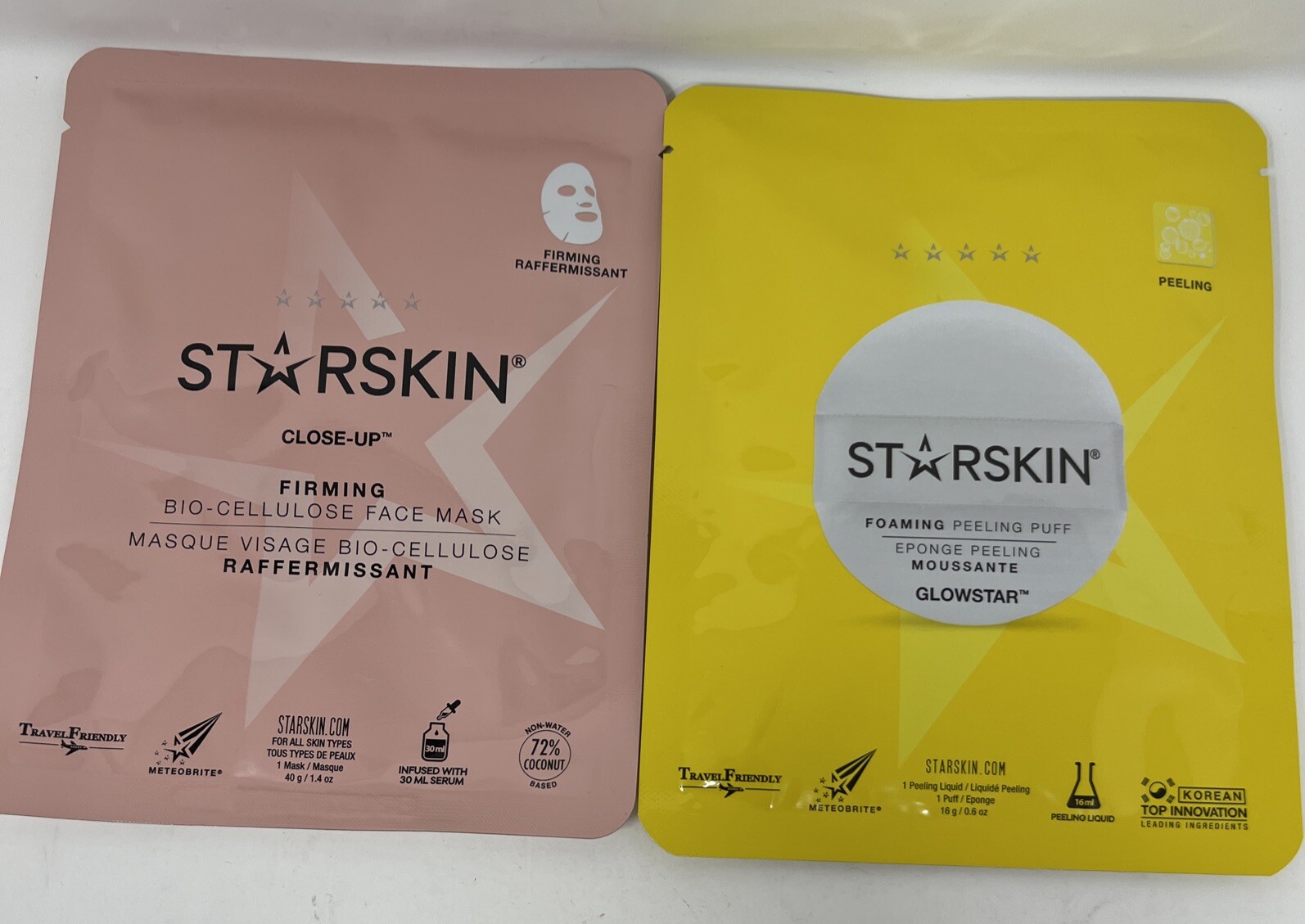 Lot Of 2 Starskin Foaming Peeling Puff Face Mask & Close Up Firming ...