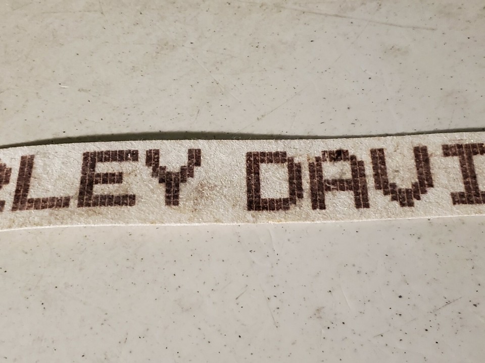 Vintage 1980 Harley Davidson Motorcycle Sign Advertisement Hard Felt ...