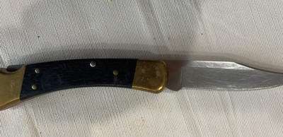 Vintage BUCK Workman 110 V FOLDING LOCK BLADE KNIFE with Leather sheath ...