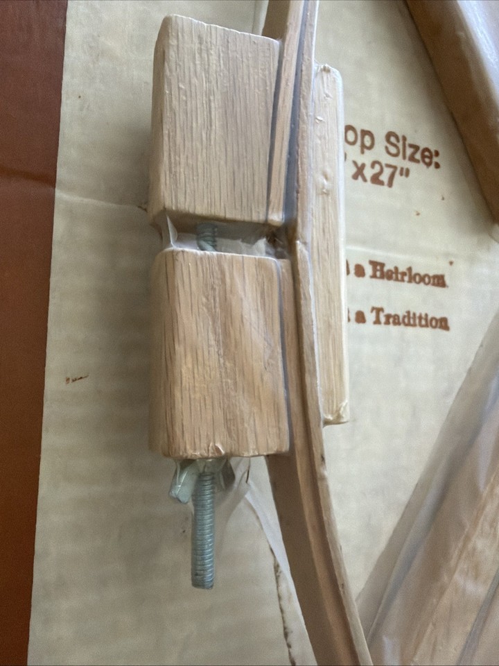 New Vintage Wooden Oval Frame Quilting Hoop with Stand 18x27 Ward Mfg ...