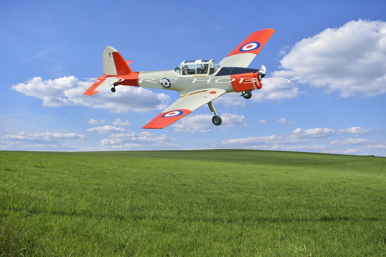 DH Chipmunk 81" WS RC Model Airplane Laser Cut Balsa & Ply Short Kit W ...