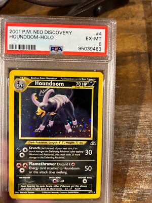 Pokemon 2001 Neo Discovery HOUNDOOM Holo #4 PSA 6 Swirl RARE | eBay