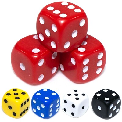 16mm Spot Dice (Select Colour) // D6 Wargames Educational Numeracy ...