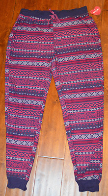 Women's Tarea Rue 21 Multi Geo Dots Slip On Cuffed Lounge Sleep Pants S ...