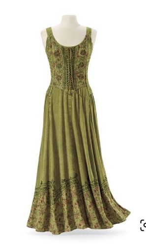 PYRAMID COLLECTION RENAISSANCE HEIRLOOM EMBROIDERED DRESS HALLOWEEN ...