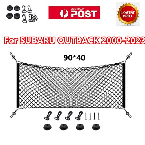 90*40 Trunk Cargo Net Bag Elastic Black Net 4 Hook For SUBARU OUTBACK ...