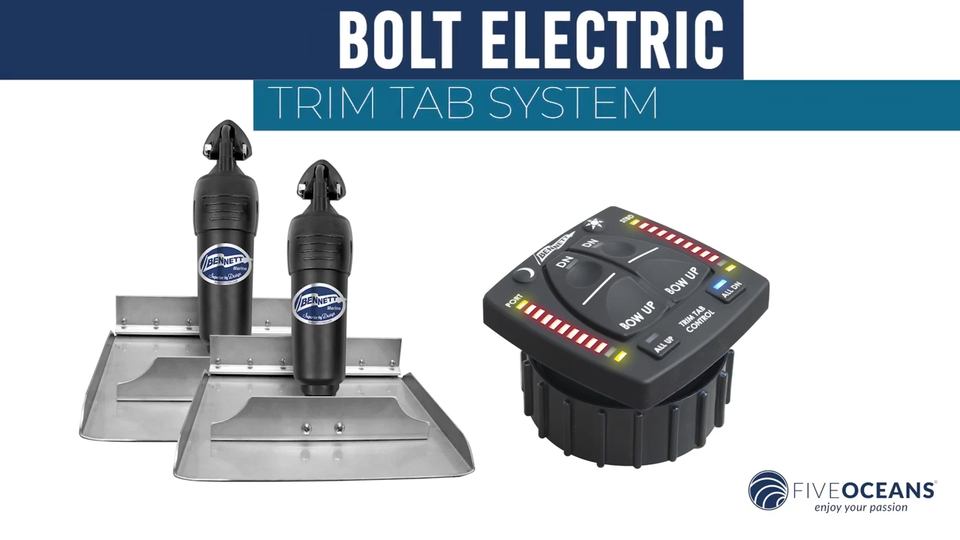 Bennett Bolt Electric Trim Tab System 12" x 9", Complete Kit BOLT129 ...