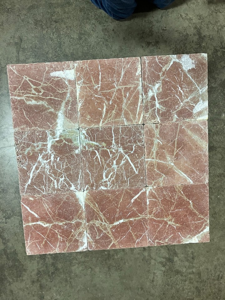 12x12 Rojo Alicante Red Marble Honed Tile (10 Square Feet) Floor T-70B ...