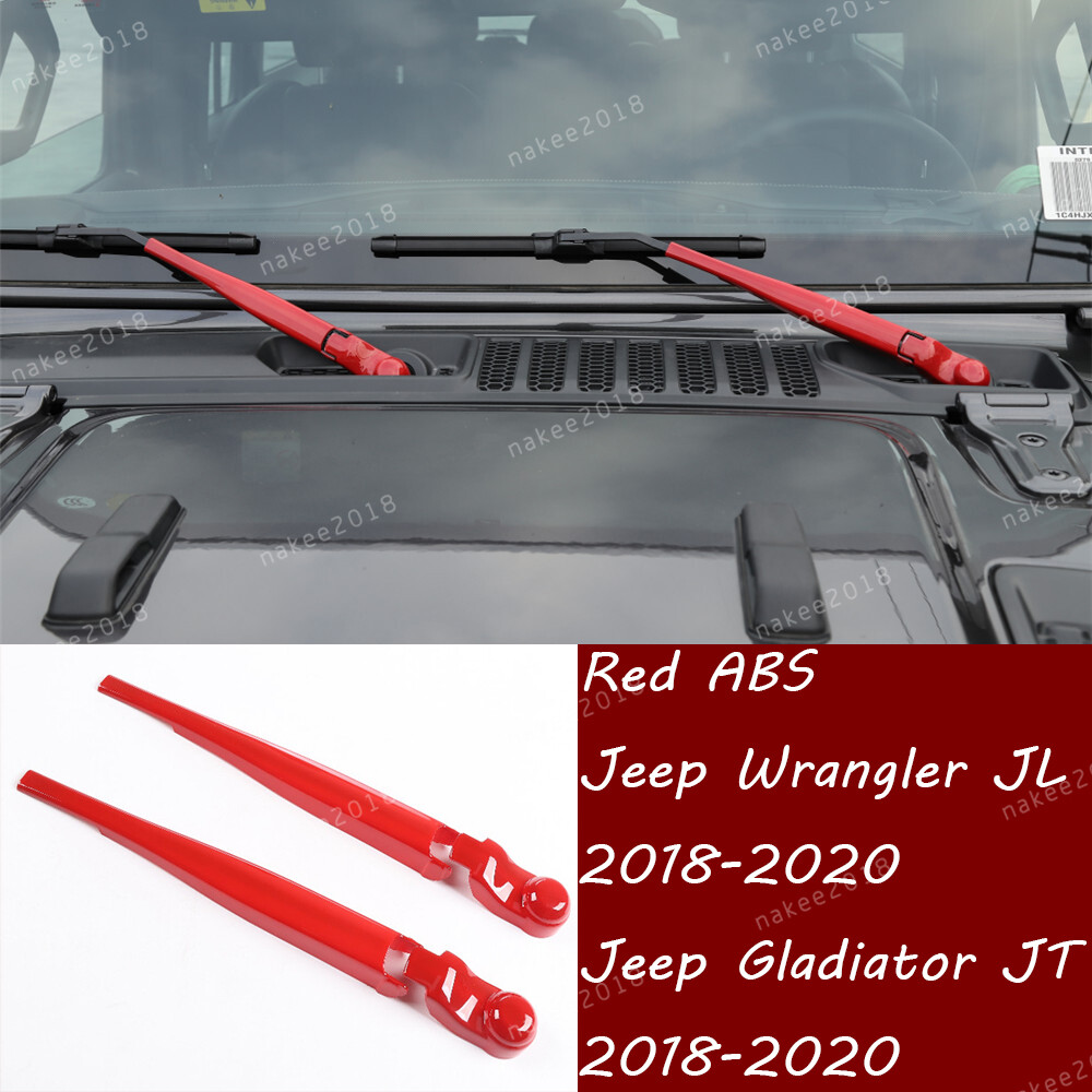 Red ABS Front Window Windshield Wiper Blade Trim For Jeep Wrangler JL ...