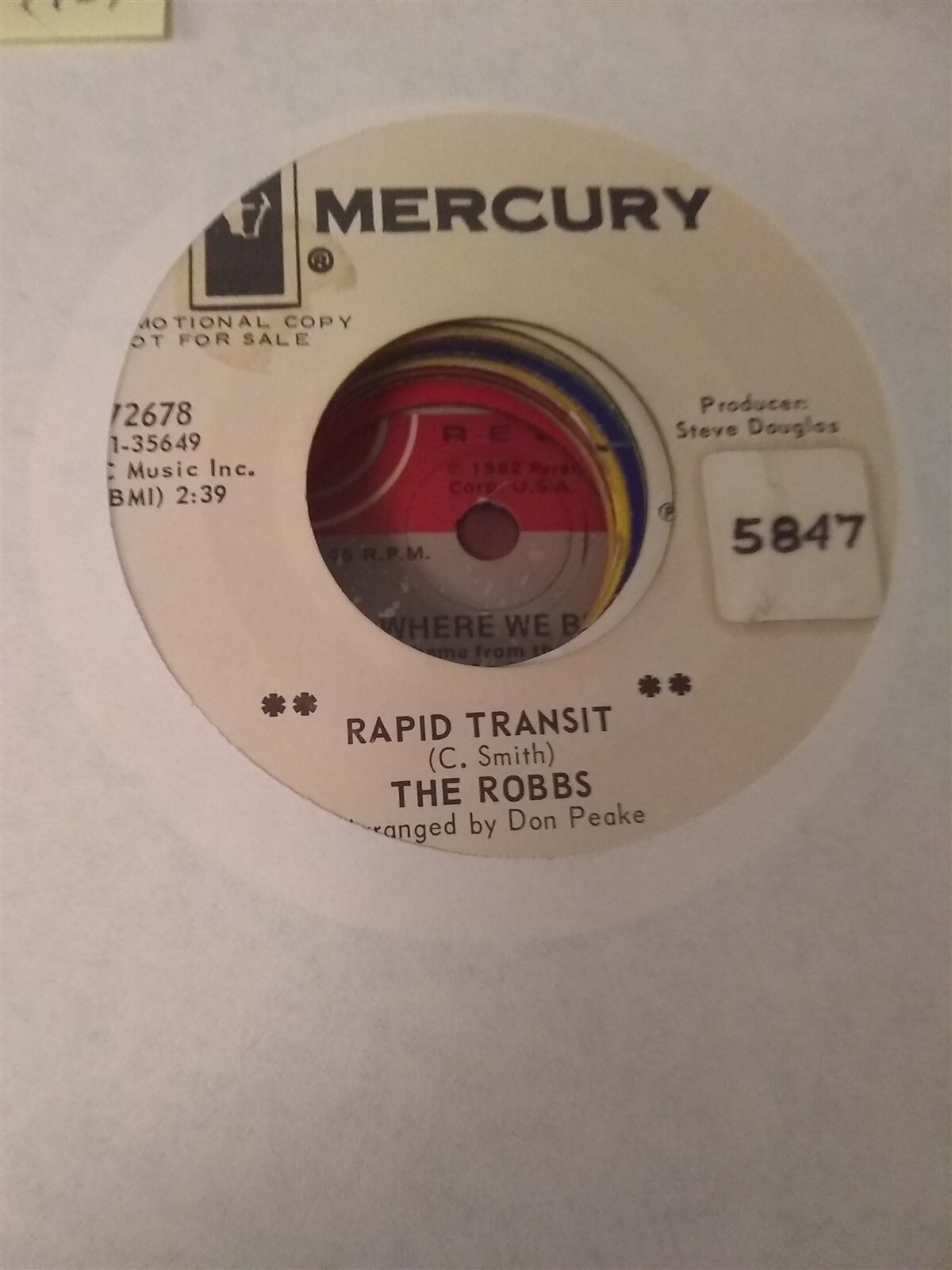 The Robbs, Rapid Transit ~ 1967 Mercury promo 45 | eBay
