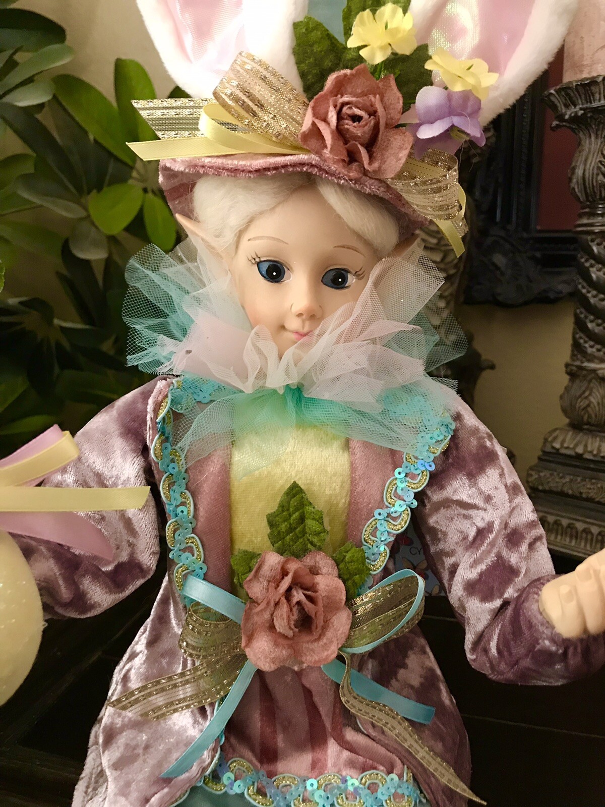 BRAND NWT CYNTHIA ROWLEY EASTER ELF PIXIE FAIRY SHELF SITTING LARGE ...