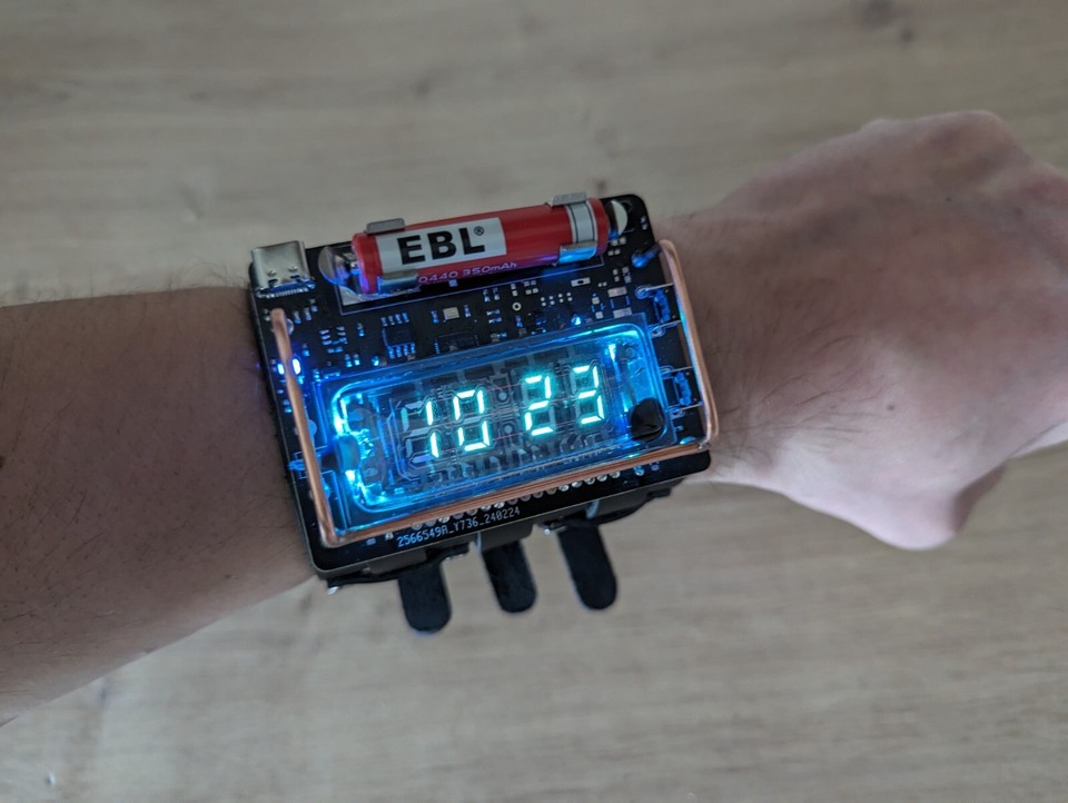 NIXIE VFD ERA WRIST WATCH BASED ON VFD TUBE IVL2-7/5 NEW type C || auto ...