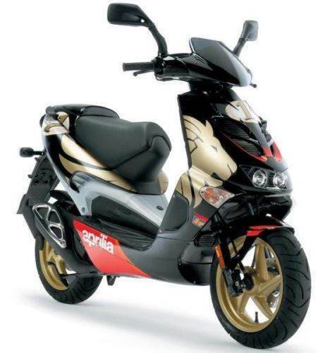 Aprilia SR50 Street LC Di Tech Poggiali EDITION gold DEKOR DECAL KIT ...