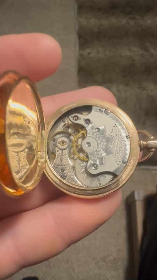 AMERICAN WALTHAM - 14K YELLOW GOLD POCKET WATCH MODEL 1882 GRADE F | eBay