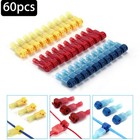 60pcs Insulated 22-10 AWG T-Taps Quick Splice Wire Terminal Connectors ...