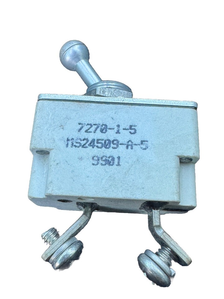 Klixon Aircraft Toggle Circuit Breaker 7270-1-5, MS24509-A-5, 5A | eBay