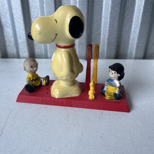 Peanuts SNOOPY Charlie Brown Lucy Toothbrush Stand Set 1972 (37a) | eBay