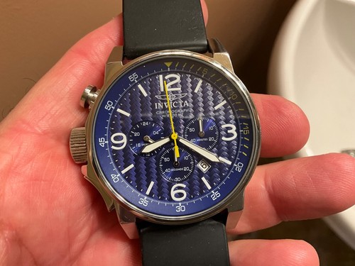 BRAND NEW INVICTA I FORCE MODEL 20131 QUARTZ CHRONOGRAPH BLUE CARBON ...