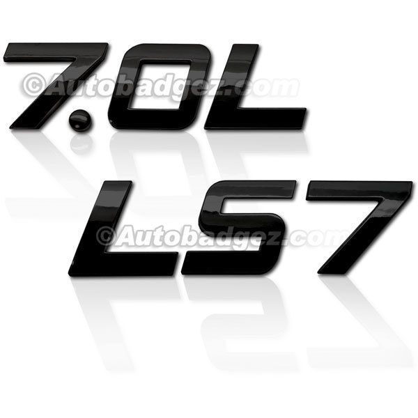 1 - BRAND NEW 3D Adhesive Badge Emblem Rear Side Fender 7.0L LS7 GLOSS ...