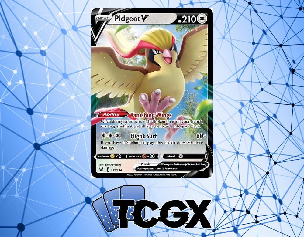 Pokemon - Pidgeot V - 137/196 - Lost Origin - Holo - Ultra Rare NM | eBay