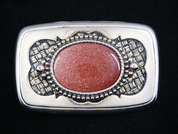 RH13118 VINTAGE 1970s **RED GLITTER STONE** WESTERN &… - Gem