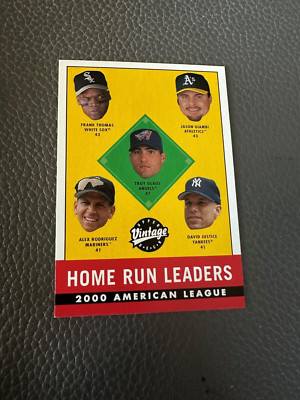 2001 Vintage #393 HR Leaders Alex Rodriguez /Justice /Frank Thomas ...