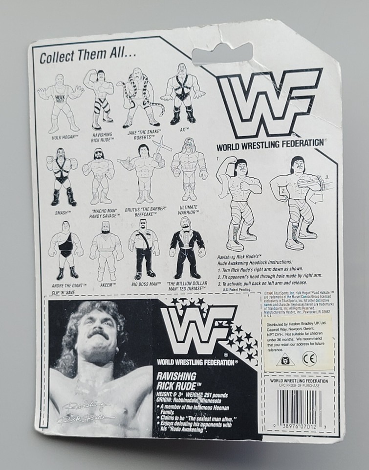 wwf ljn hasbro wrestling superstars series 6 rick rude wresting figure ...
