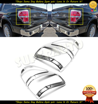 Chrome Tail Light Covers OVERLAY no Glass/Plastic For 2009-2014 Ford F ...