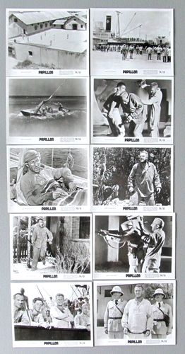 PAPILLON BLACK AND WHITE 8X10 STILL SET 1973 STEVE MCQUEEN DUSTIN ...