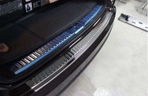 Stainless Rear Bumper Protector Scuff Plate Guard For Porsche Cayenne ...