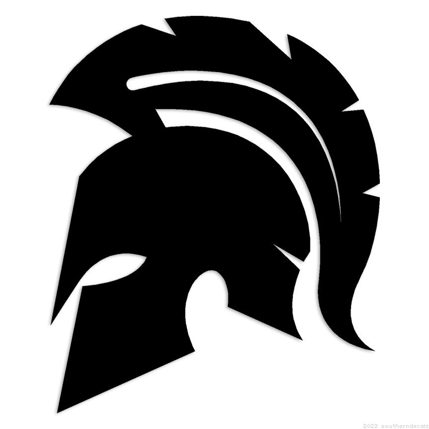 Greek Spartan Helmet - Decal Sticker - Multiple Colors & Sizes ...